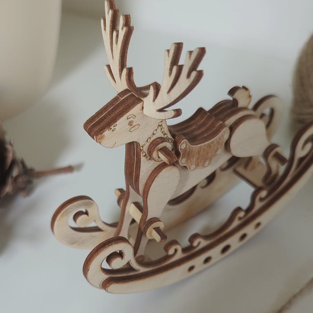 Rocking Reindeer - Laser Cut File, Vector plans for Glowforge and ...