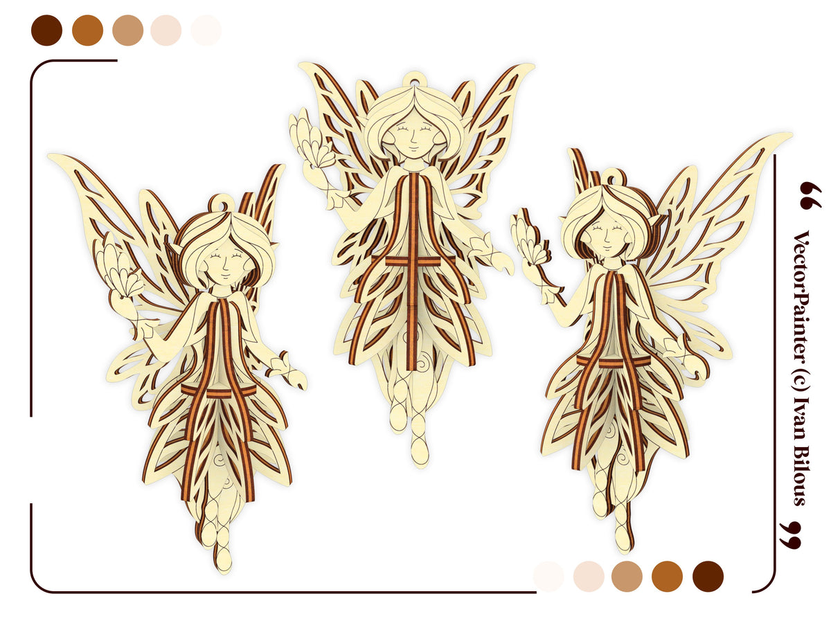 Forest Fairy Ornament - Laser Cut File, Ready-made Project – Vector Painter