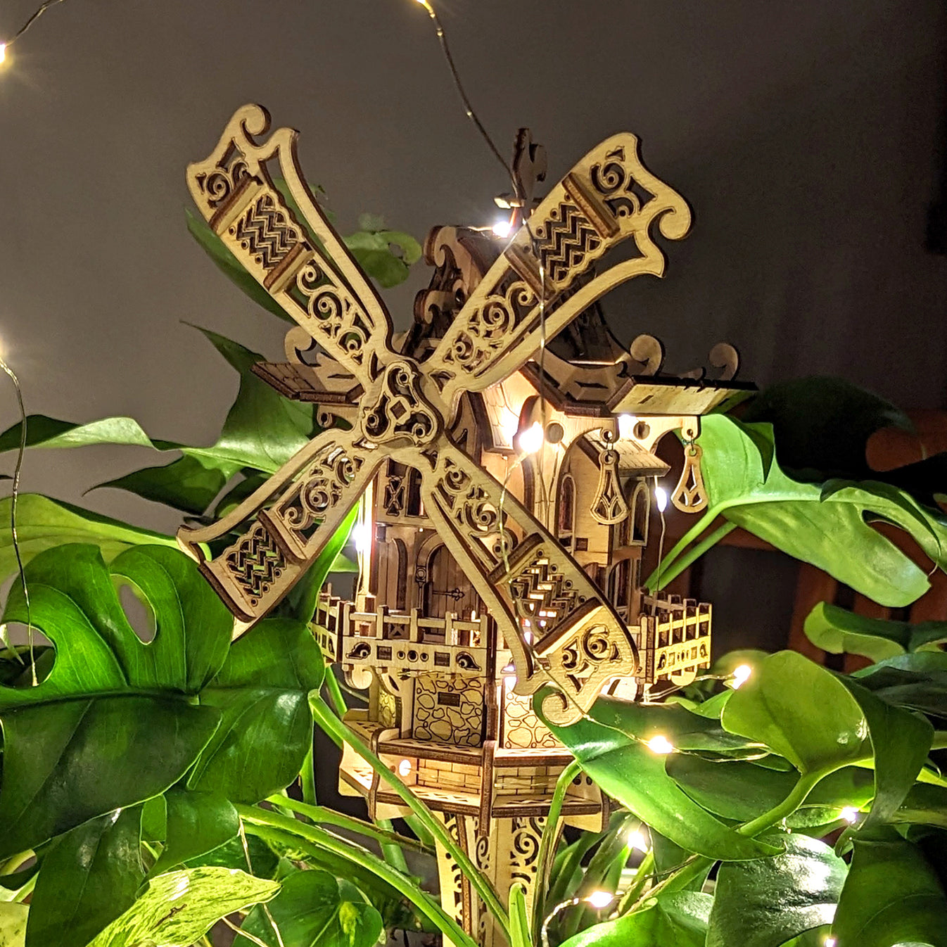 Fantasy Windmill - Laser Cutting File, SVG Garden Stake House – Vector ...
