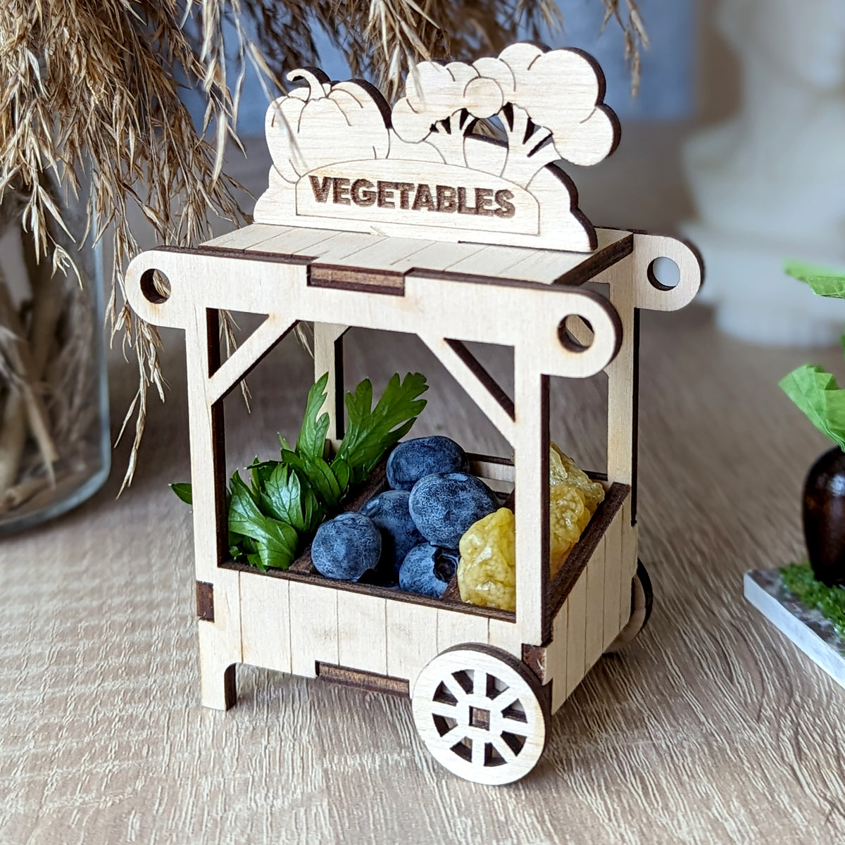 Vegetables Cart Ornament & Miniature Laser Cut Design – Vector Painter