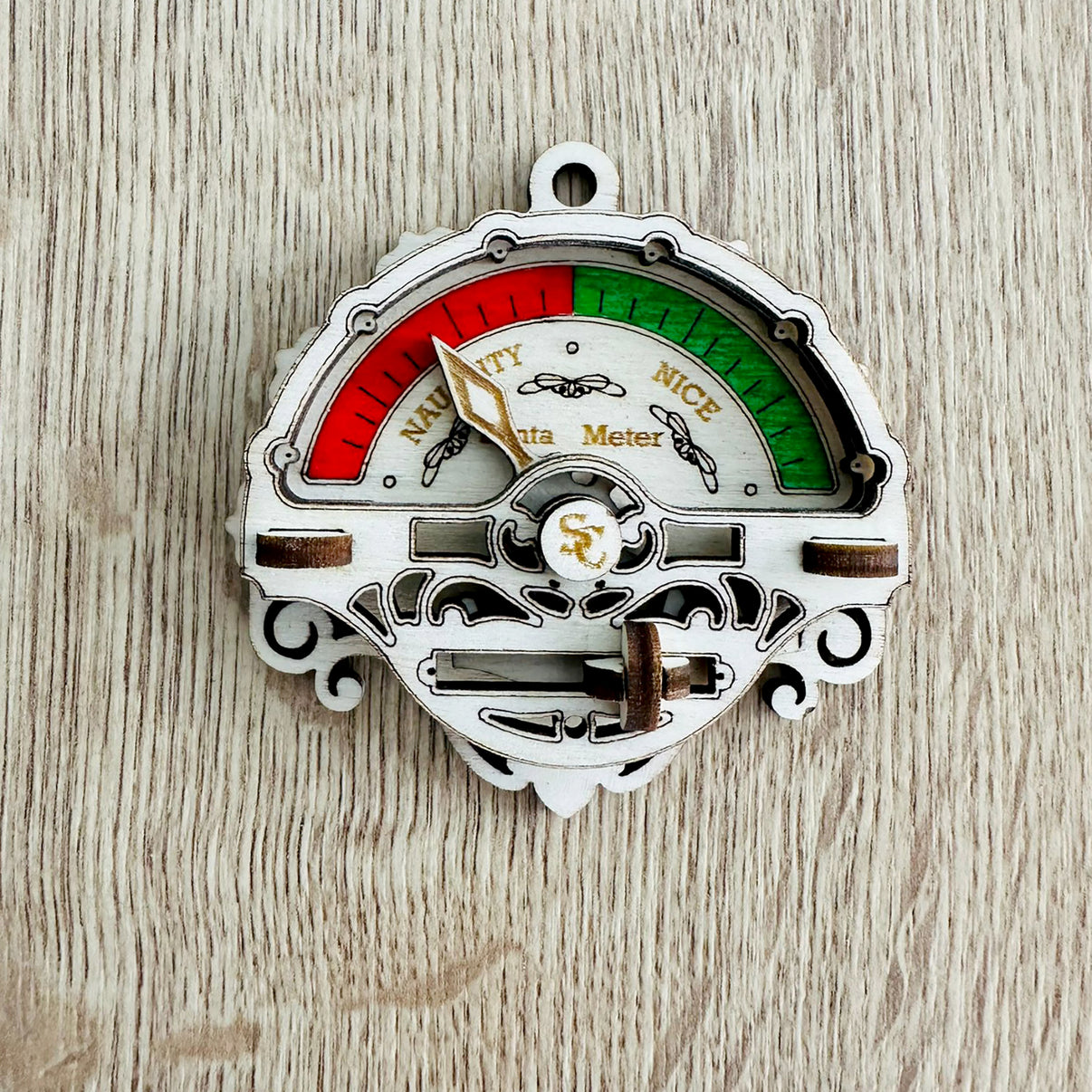 Santa Meter Ornament - SVG Laser Cut File, Naughty Nice Christmas ...