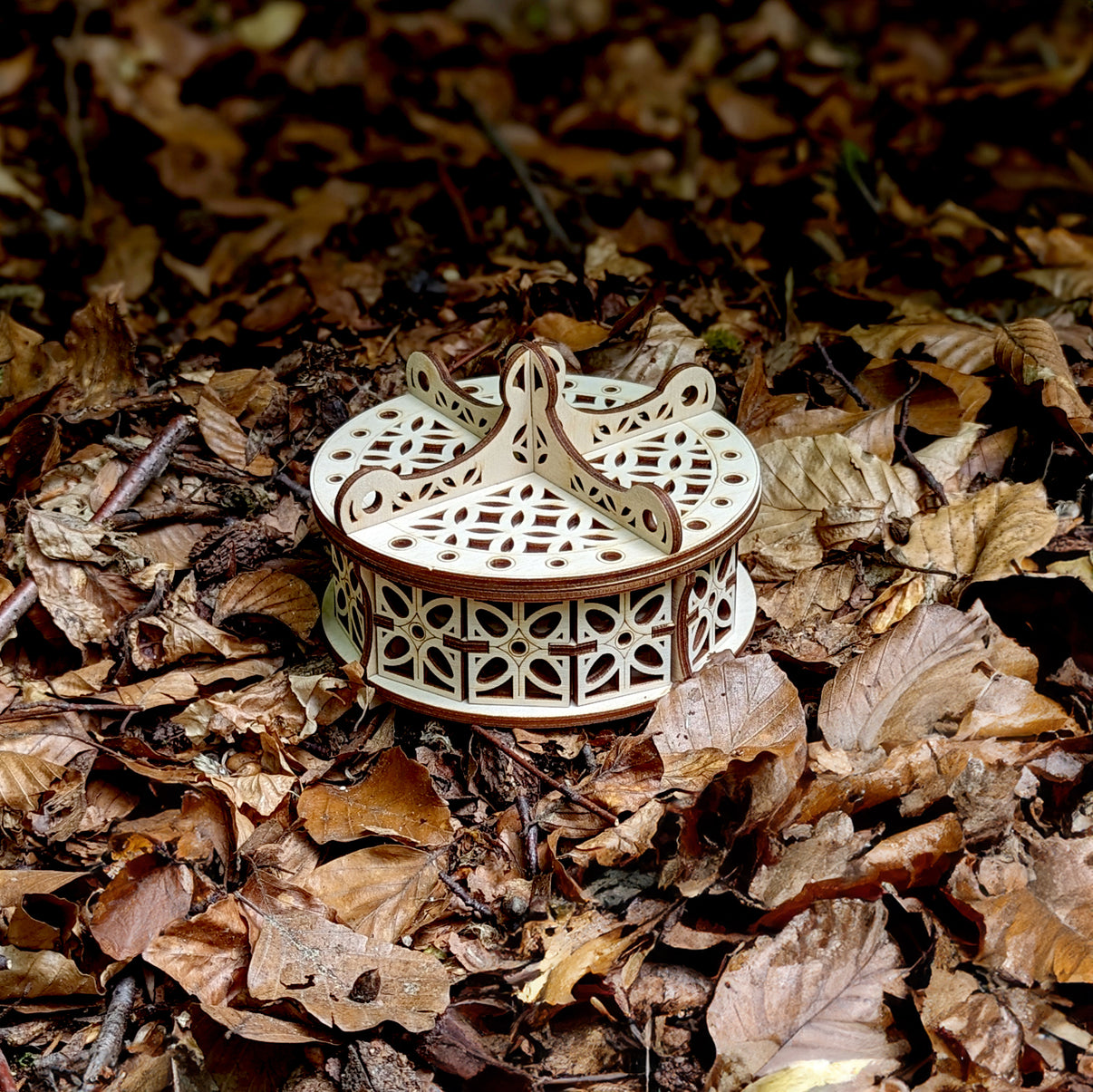 Patterned Round Box - Laser Cut File, Plywood Project – Vector Painter