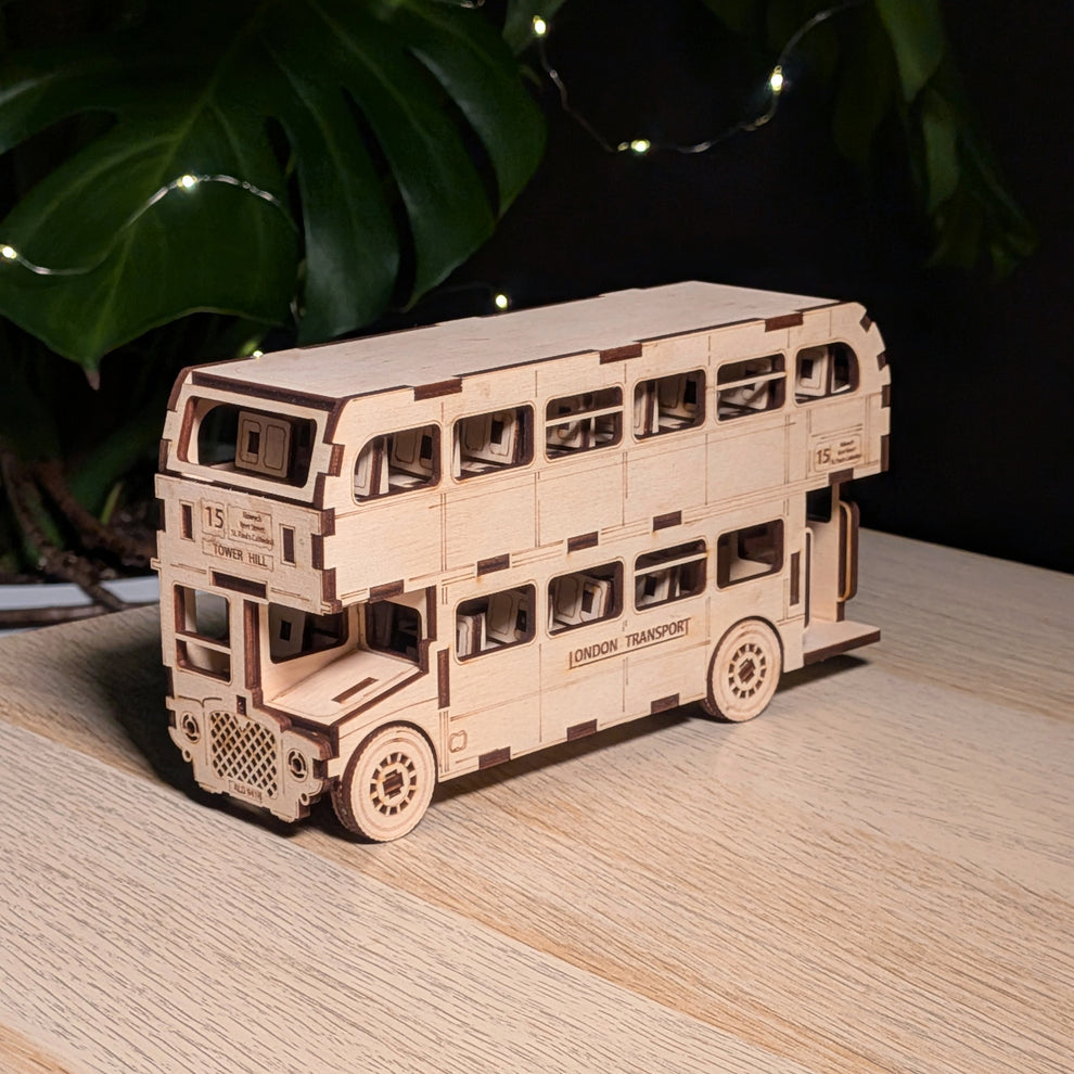 Double Decker London bus - 3d Laser Cut Project, Digital File – Vector ...