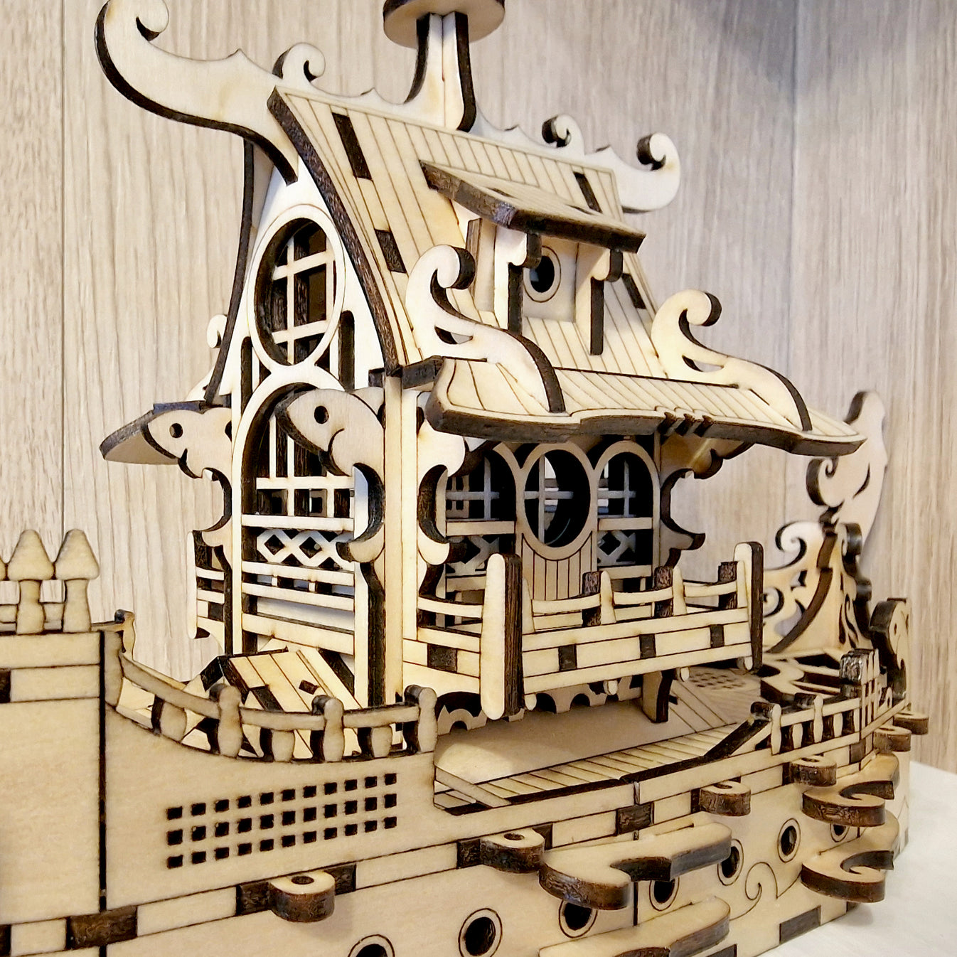 Fantasy Ship - Laser Cut File, Plywood Project for Cutting Machines ...