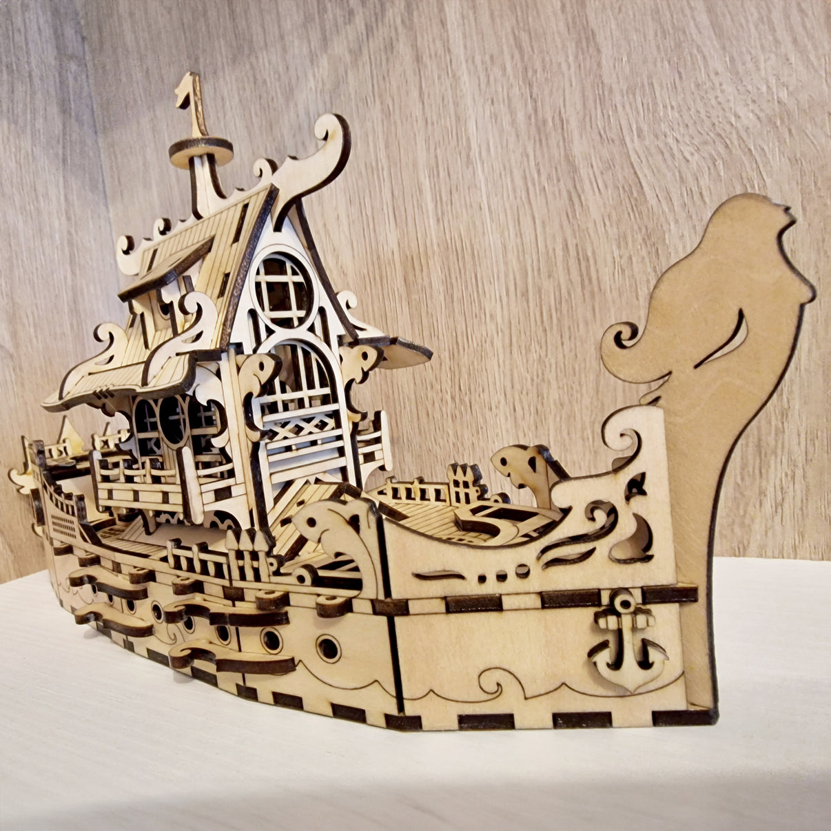 Fantasy Ship - Laser Cut File, Plywood Project for Cutting Machines ...