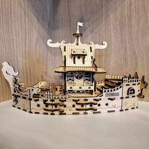 Fantasy Ship - Laser Cut File, Plywood Project for Cutting Machines ...