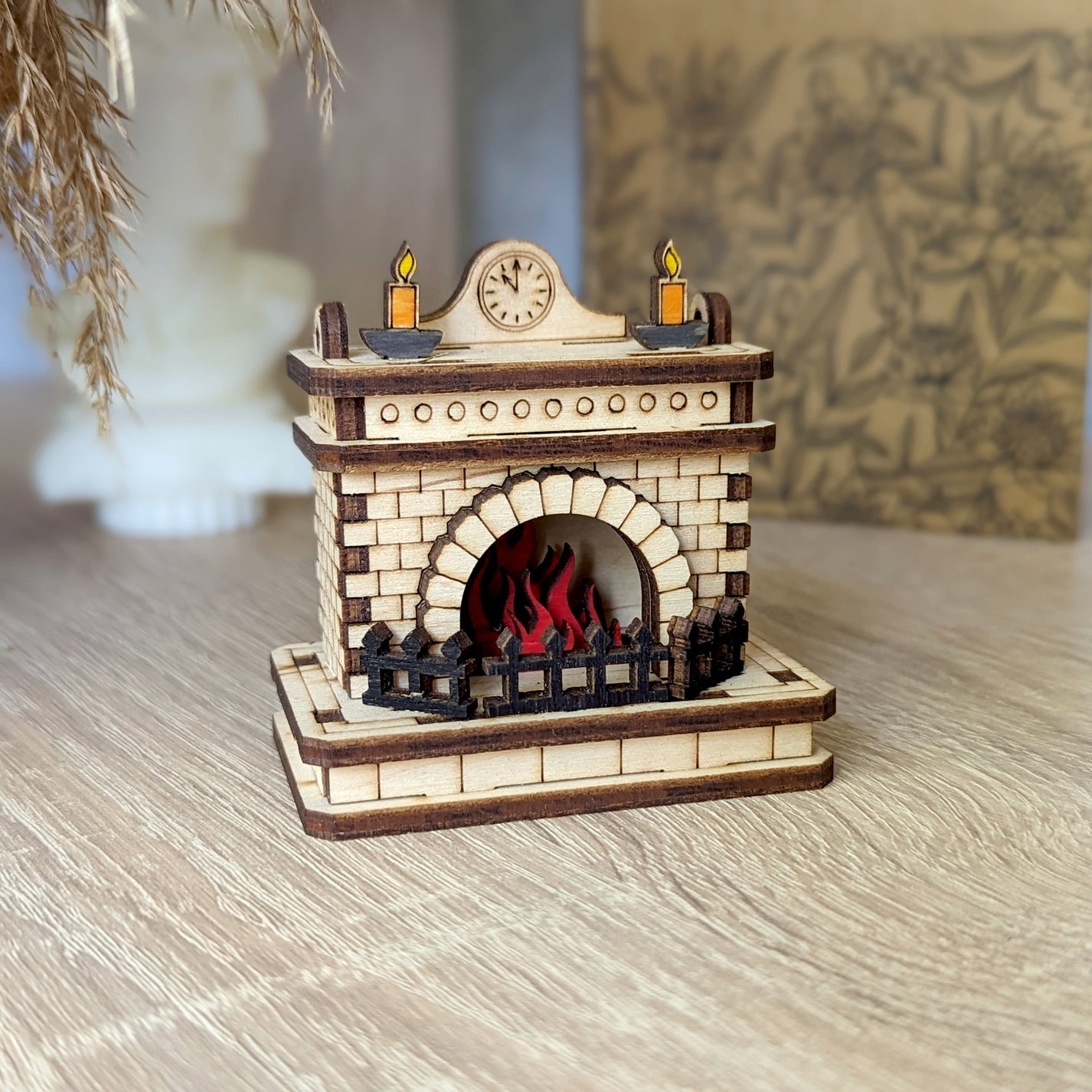 Fireplace Plywood Miniature & Ornament - Laser Cut File – Vector Painter