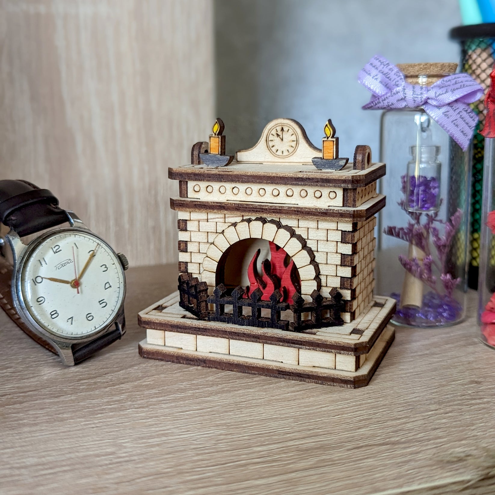 Fireplace Plywood Miniature & Ornament - Laser Cut File – Vector Painter