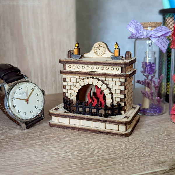 Fireplace Plywood Miniature & Ornament - Laser Cut File – Vector Painter