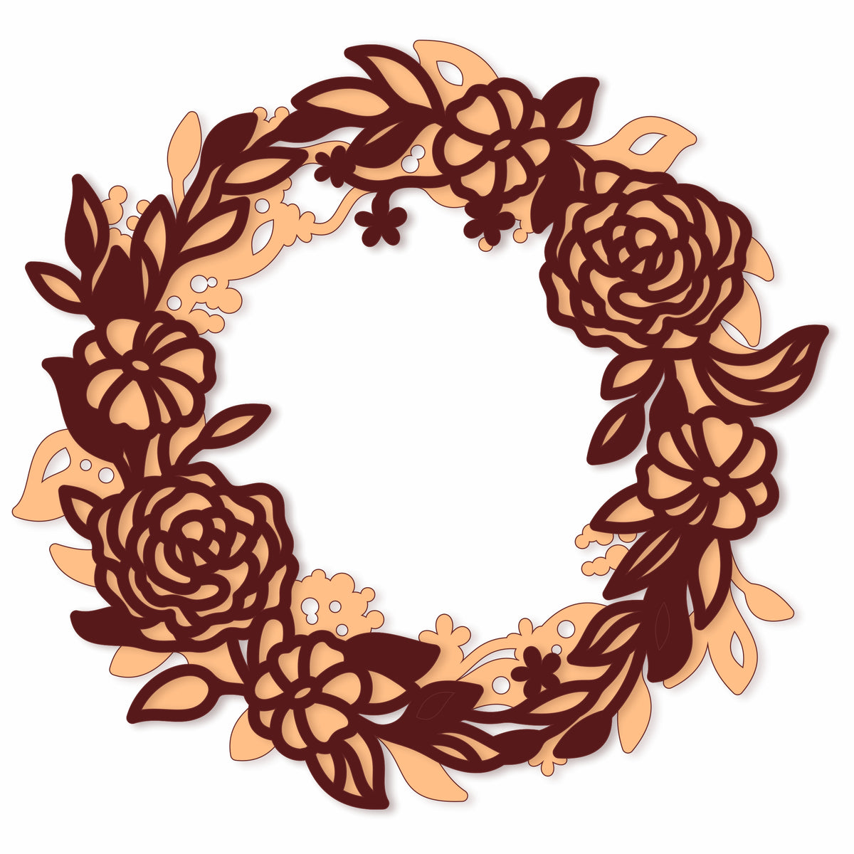 Layered Flower Wreath – Vector Painter