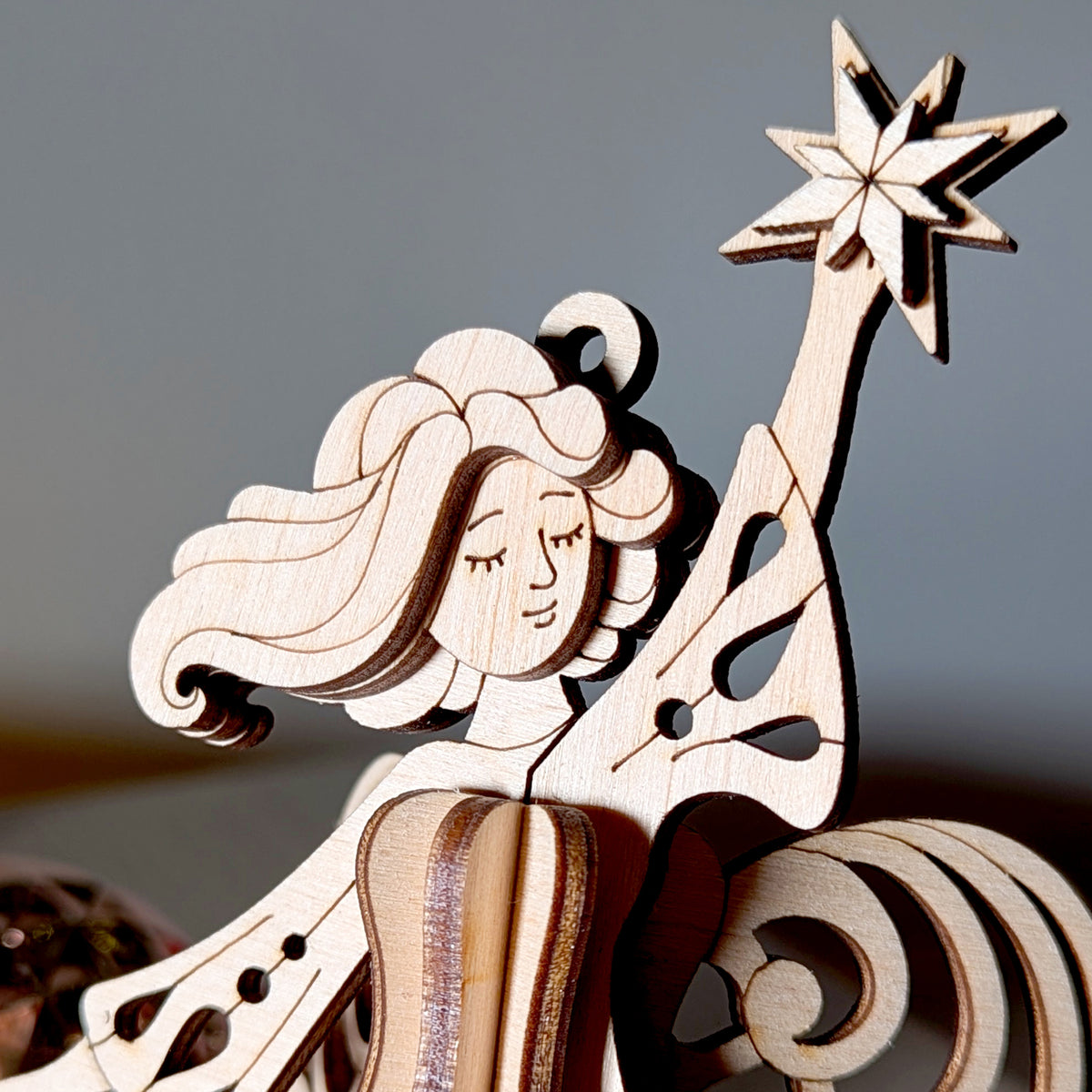 Angel with Star Ornament - Laser Cut File – Vector Painter