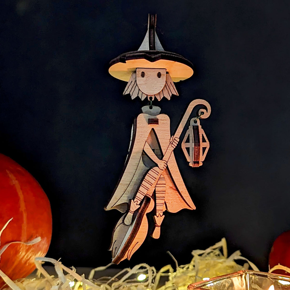 Halloween Witch Ornament - Laser Cut File, Ready-made Project – Vector ...