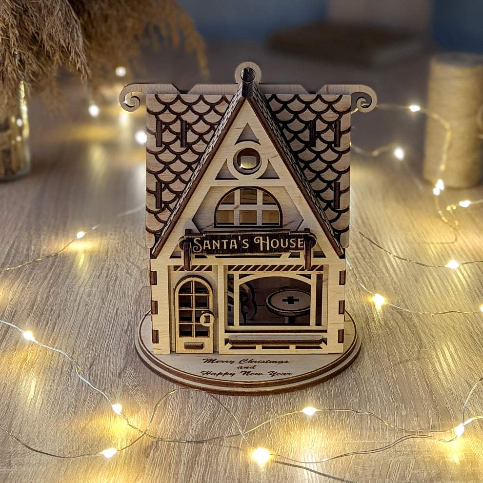 Santa Claus House - Laser Cut Design, Ready-made Vector Files – Vector ...