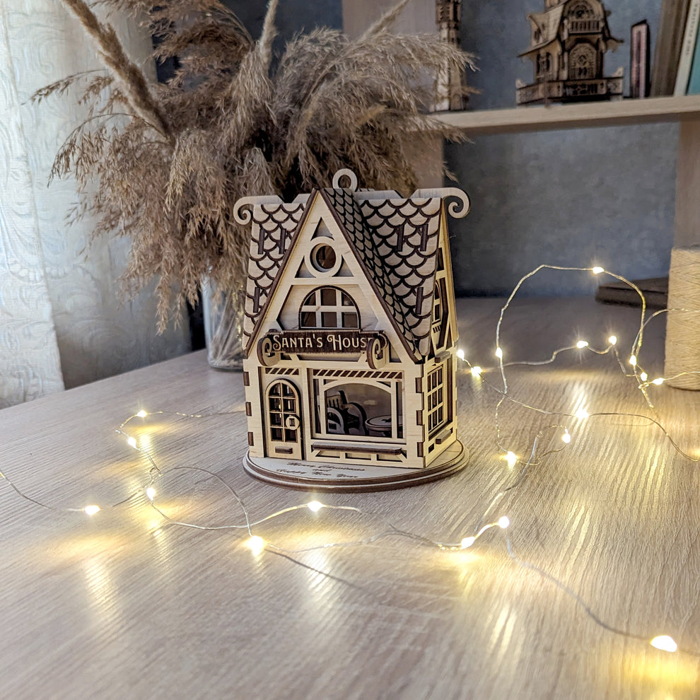 Santa Claus House - Laser Cut Design, Ready-made Vector Files – Vector ...