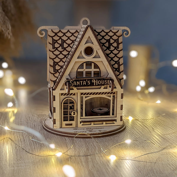Santa Claus House - Laser Cut Design, Ready-made Vector Files – Vector ...