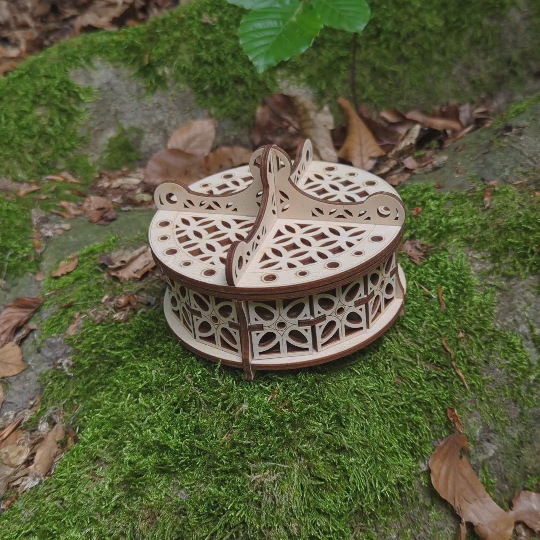 Patterned Round Box - Laser Cut File, Plywood Project – Vector Painter