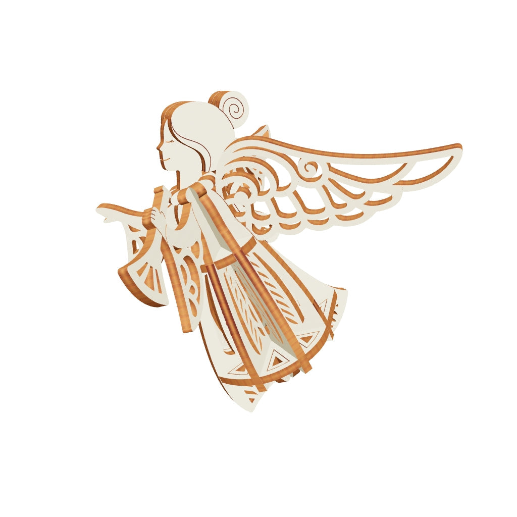 Angel Ornament - Laser Cut File, SVG Christmas 3d design – Vector Painter
