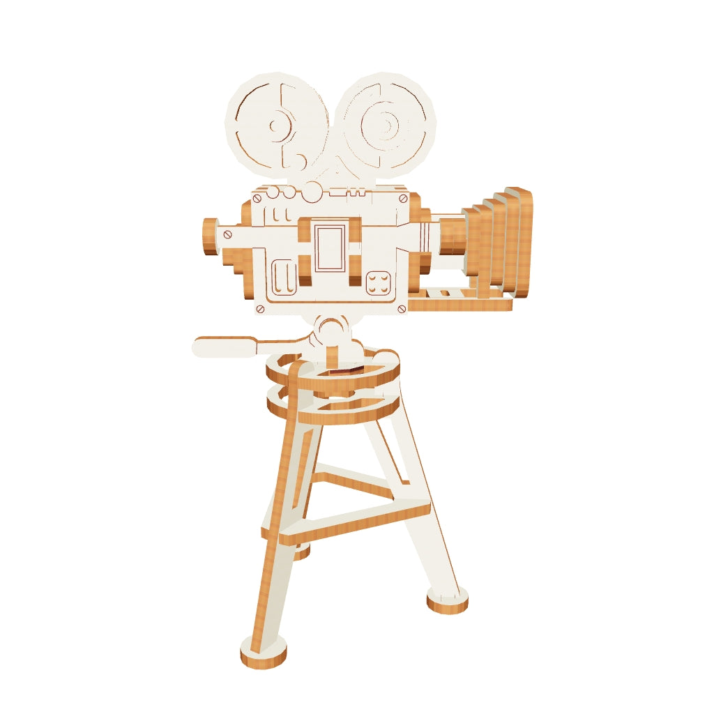 Retro Video Camera - Laser Cut File, Ready-made plywood project ...