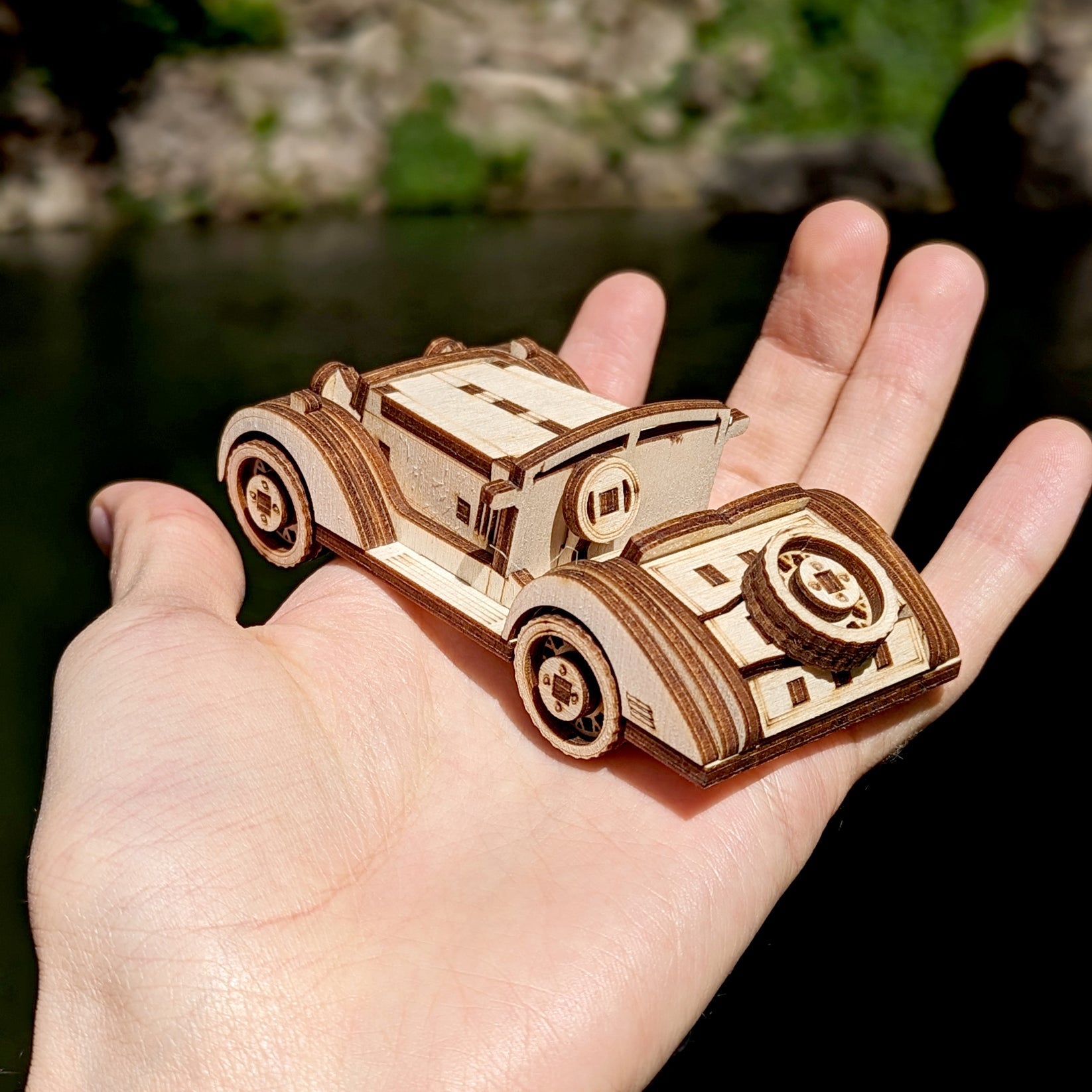 Sport Car - Laser Cut File, Digital plan of Convertible Miniature with ...