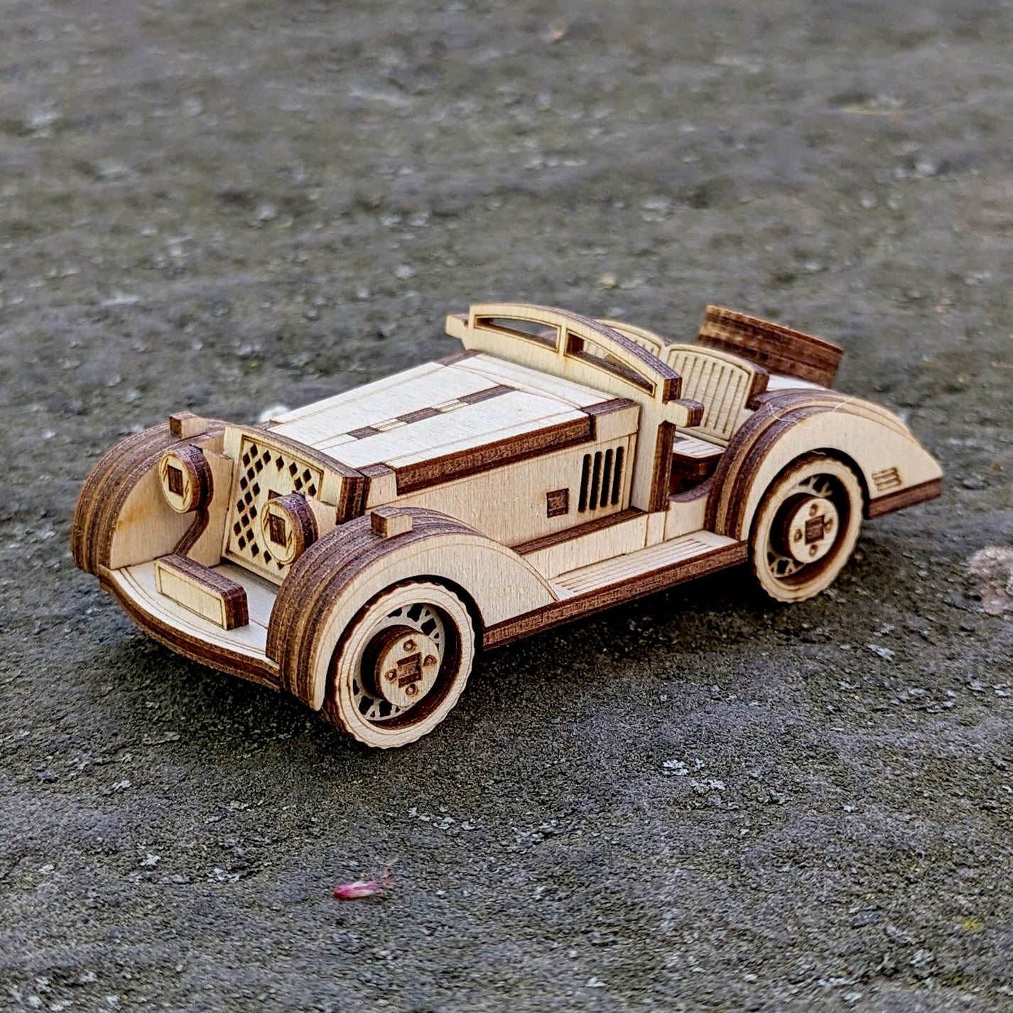 Sport Car - Laser Cut File, Digital plan of Convertible Miniature with ...