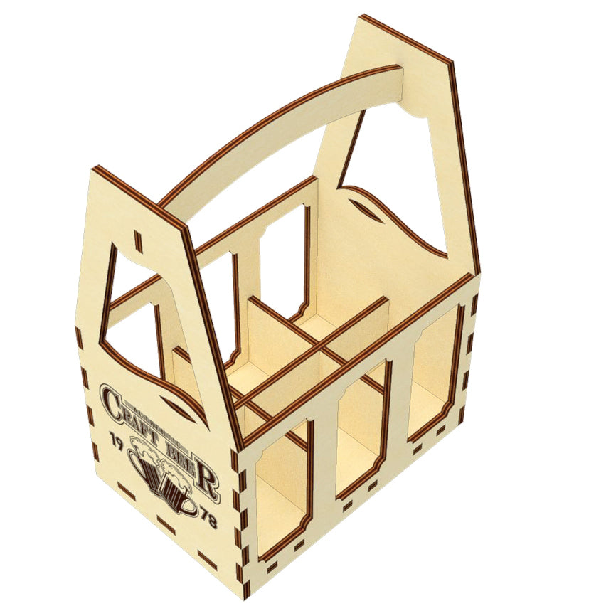Beer basket - Laser Cut File, Plywood Project – Vector Painter