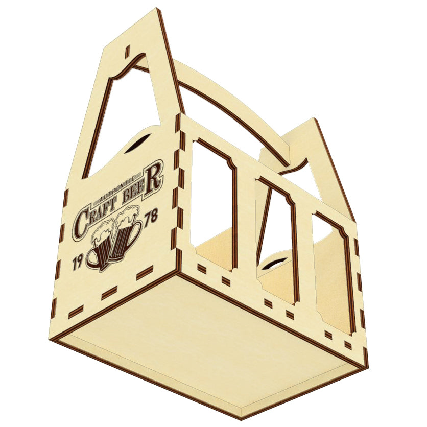 Beer basket - Laser Cut File, Plywood Project – Vector Painter