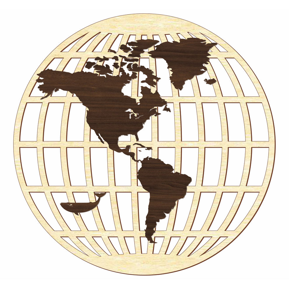 Round World Map - Laser Cut File SVG & DXF – Vector Painter