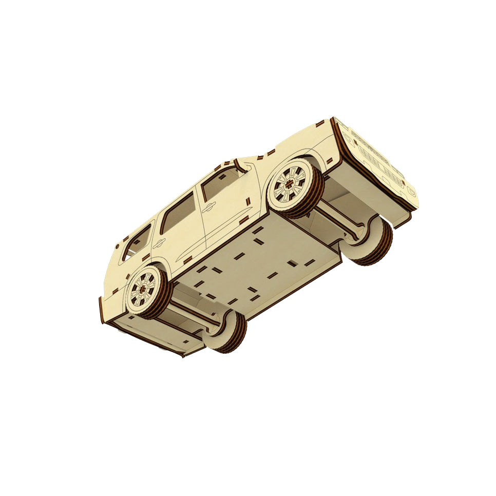 Laser Cut Car with Moving Wheels – Vector Painter
