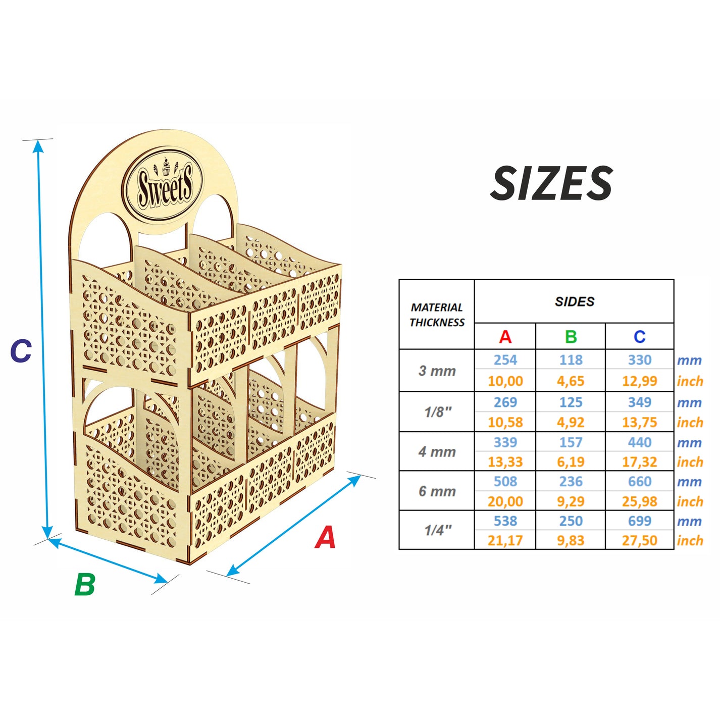 Farm-style Sweets Stand - Laser Cut File – Vector Painter