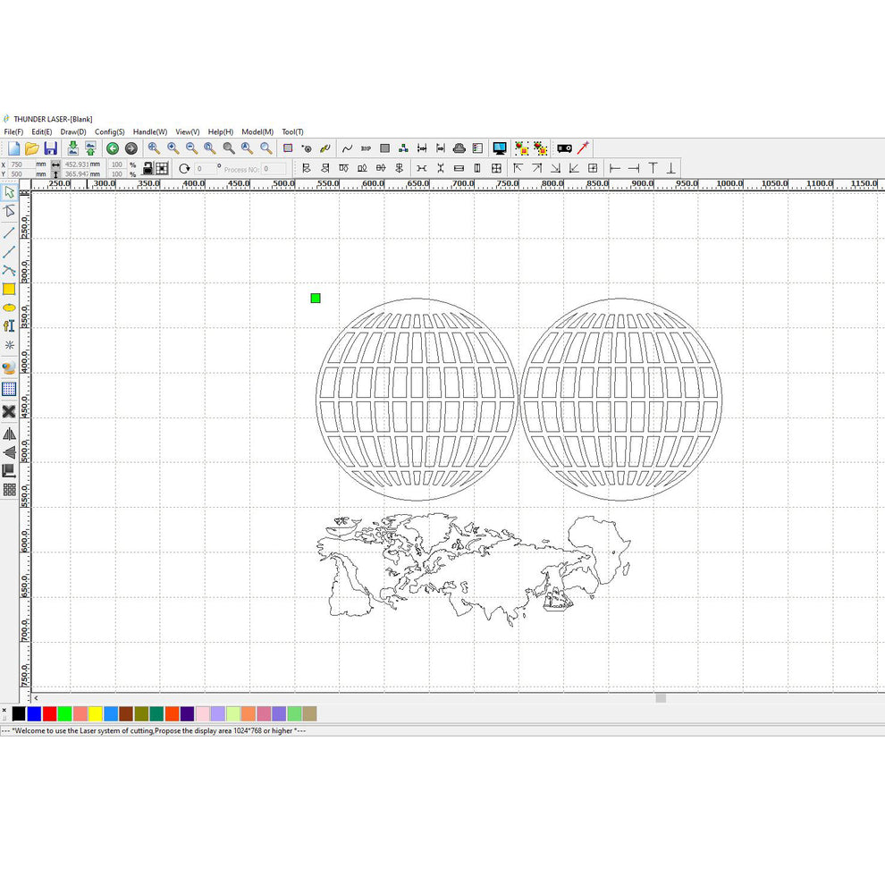 Round World Map - Laser Cut File SVG & DXF – Vector Painter