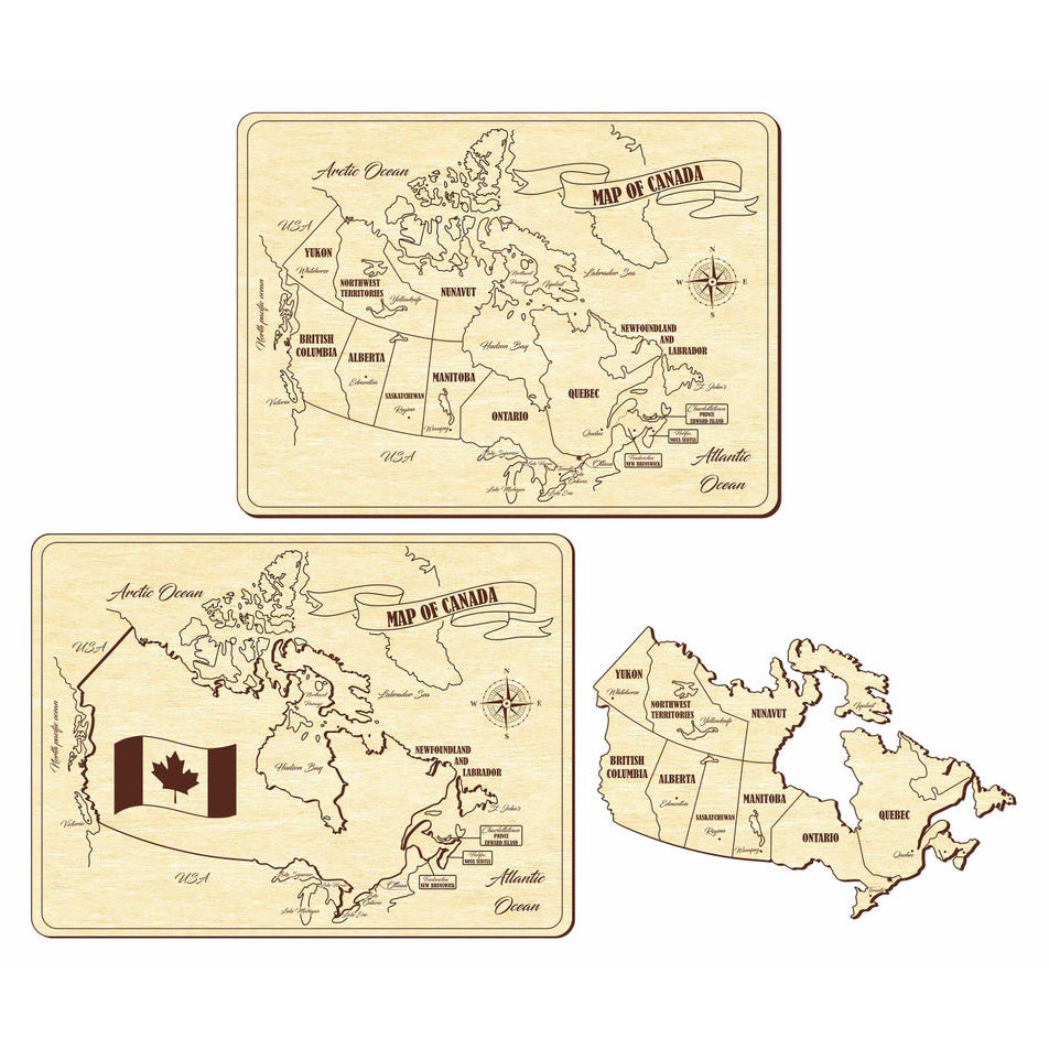 Canada puzzle map - Laser Cut File – Vector Painter