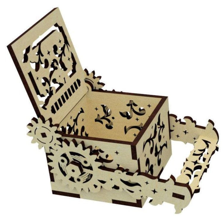 Steampunk wooden box – Vector Painter