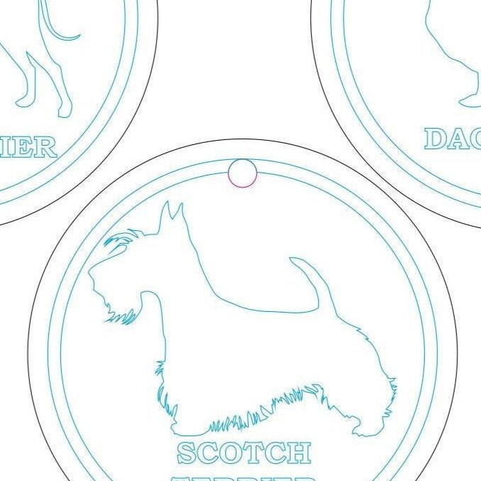 Set of 18 Dog's labels – Vector Painter