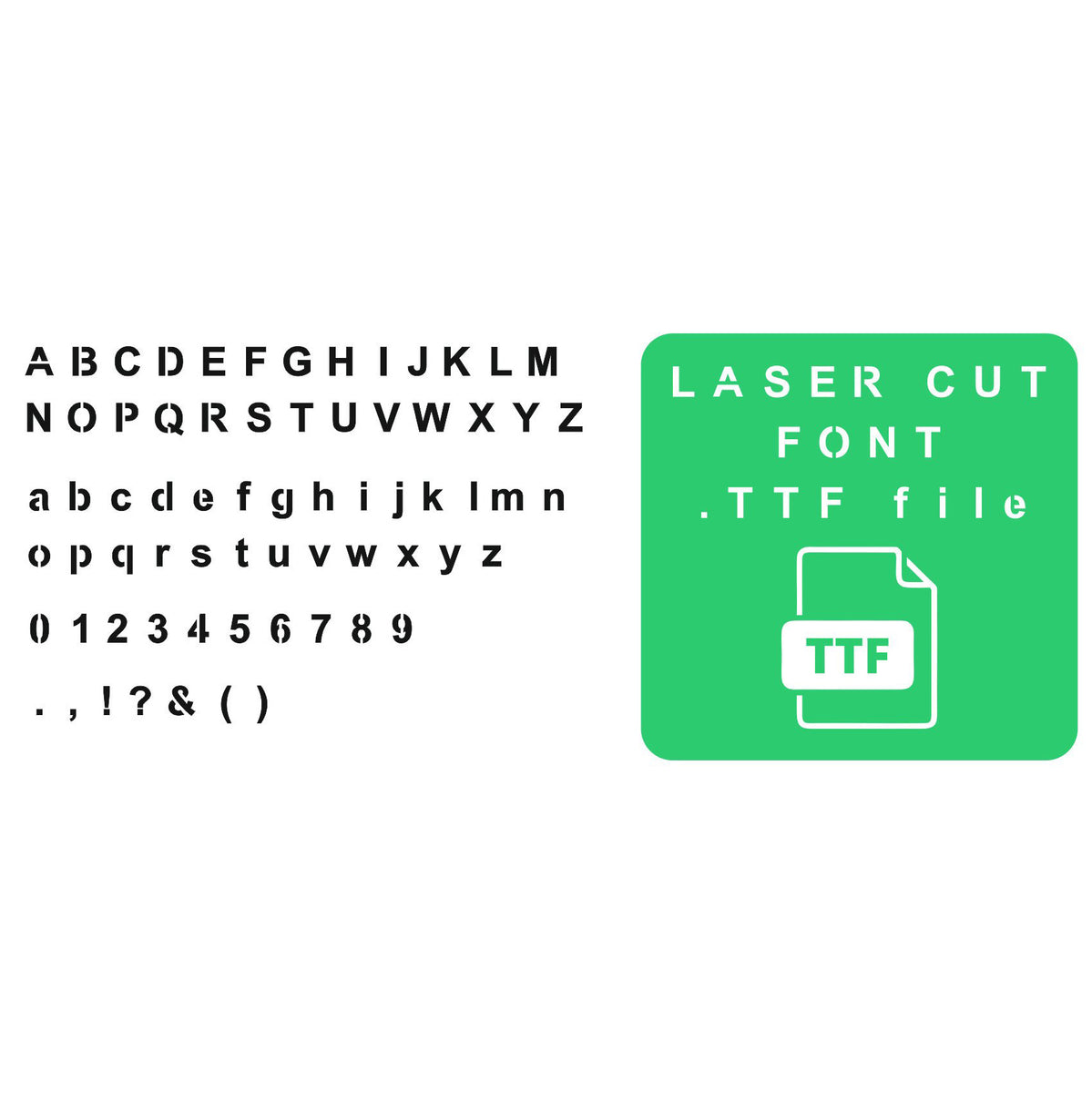 LaserCut Font – Vector Painter