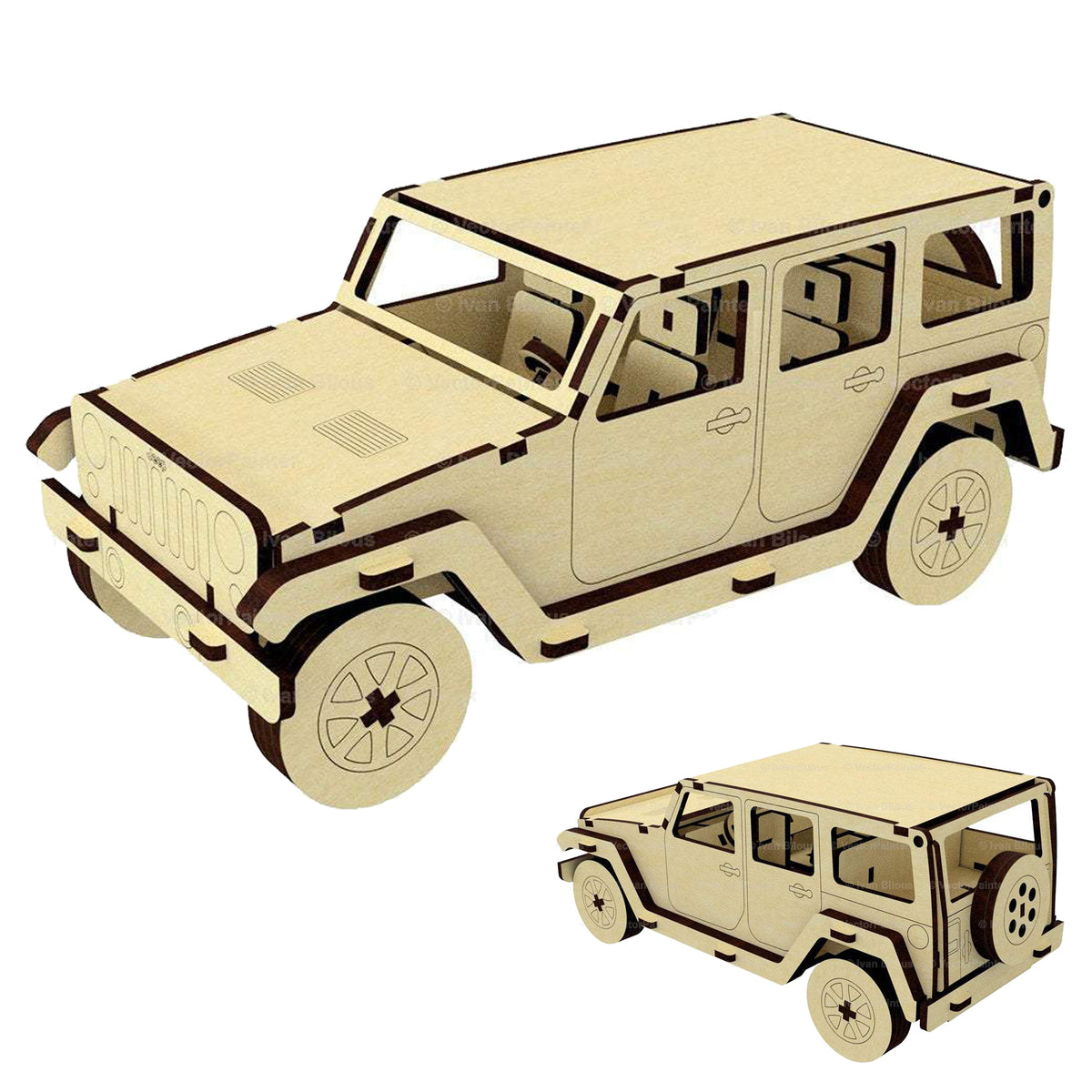 Off-road Car Model Miniature – Vector Painter