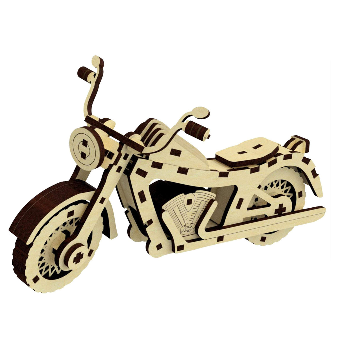 Motorcycle Model - Laser Cut File, 3d Plywood design – Vector Painter