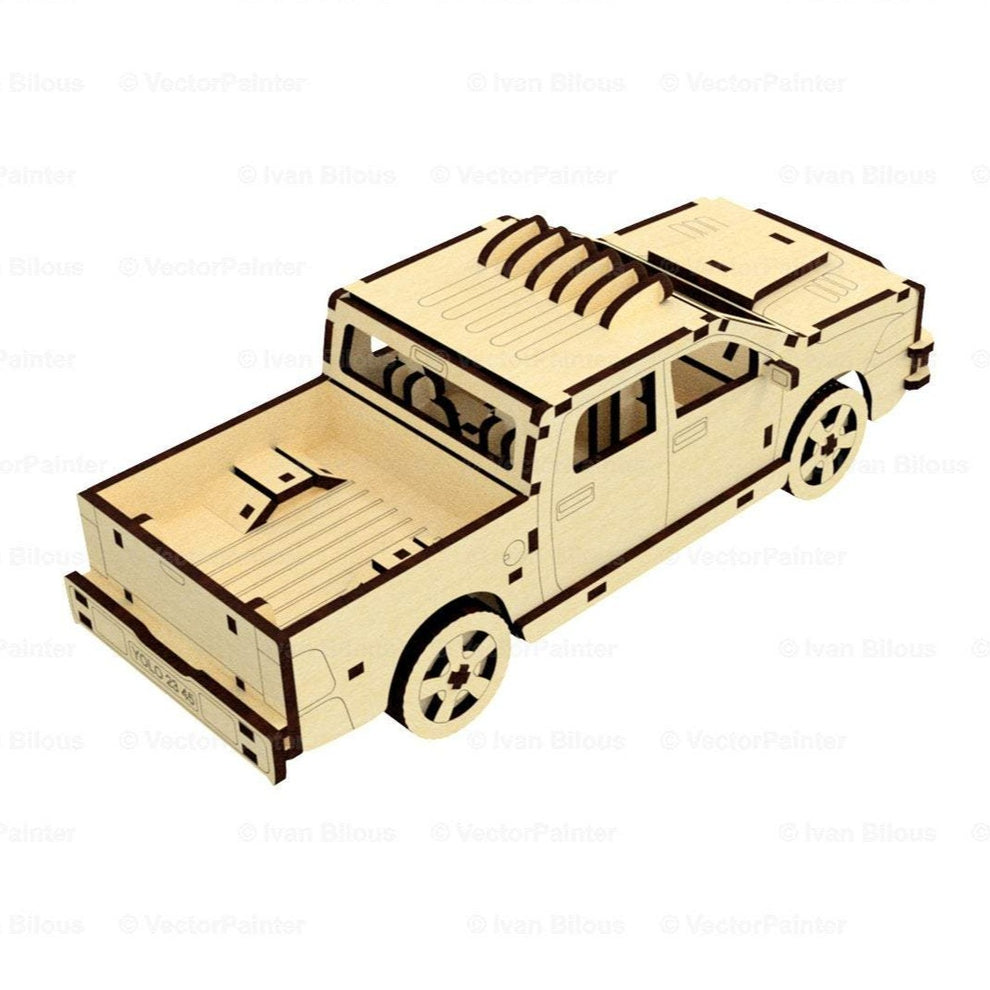 Pickup Car Model - Laser Cut File – Vector Painter