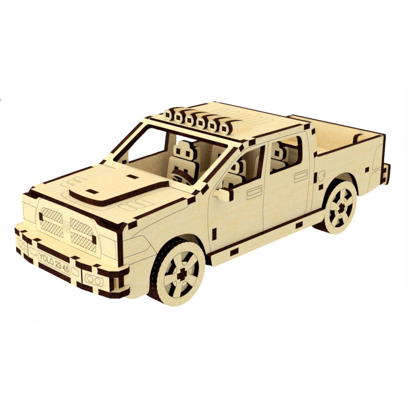 Pickup Car Model - Laser Cut File – Vector Painter