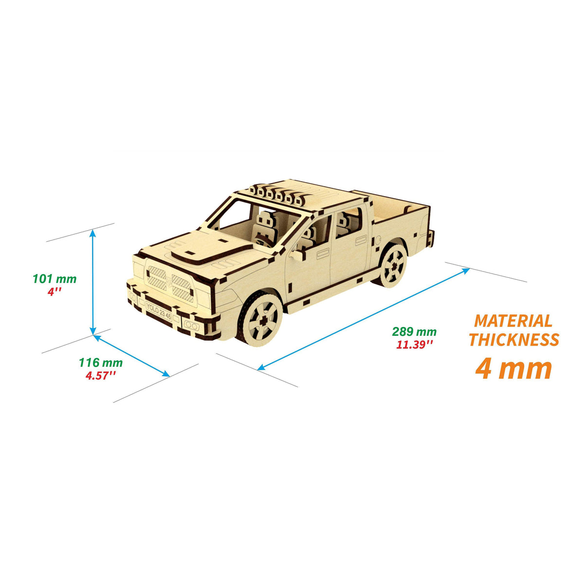 Pickup Car Model - Laser Cut File – Vector Painter