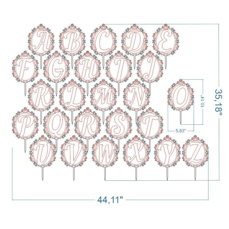 Alphabet toppers – Vector Painter