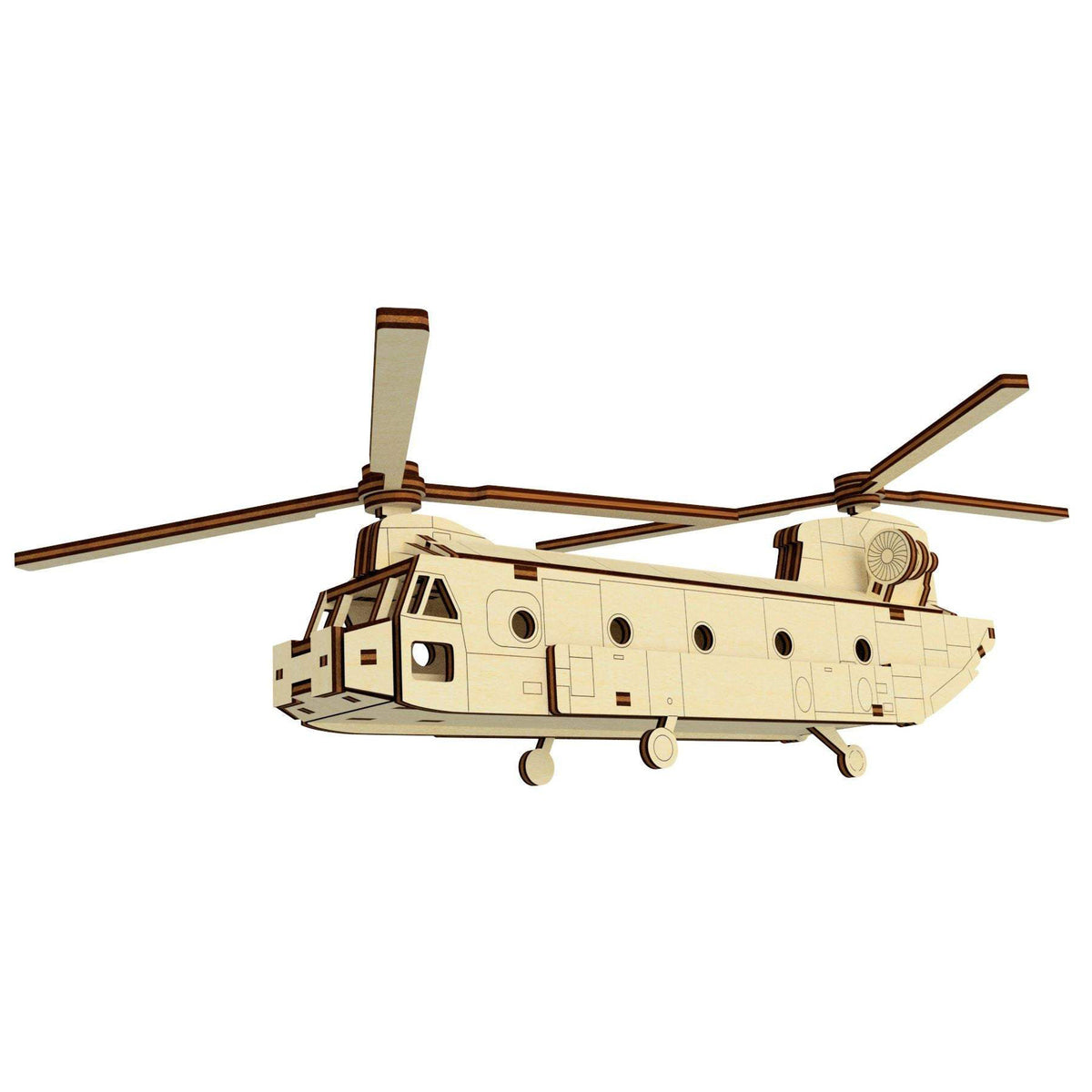 Helicopter with Two Screws - Laser Cut File, Vector plan SVG DXF ...
