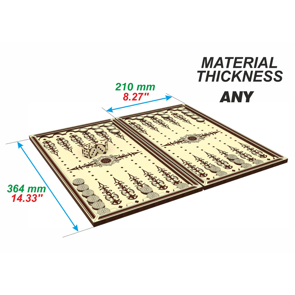 Backgammon - Laser Cut File, Vector Plan – Vector Painter